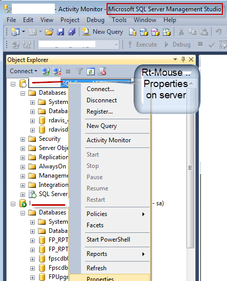 FootPrints 12.X - 20.XX - How to Configure Initial Setup of SQL Server